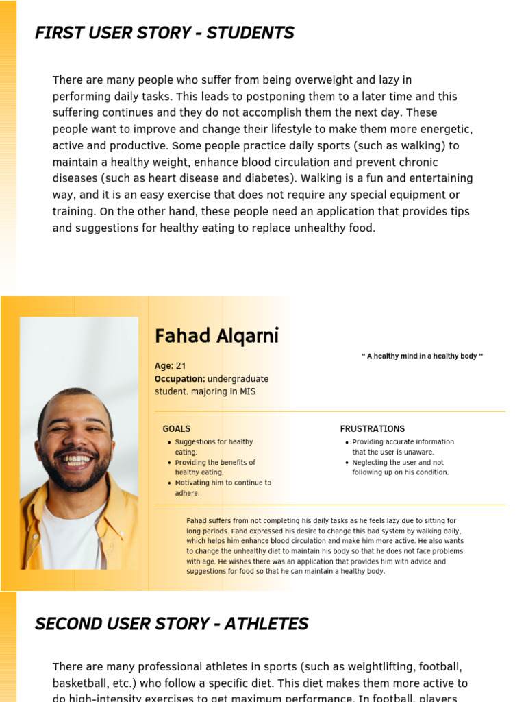 Users Persona | PDF | Dieting | Healthy Diet