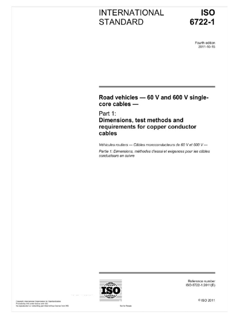 Iso 6722-1 | PDF