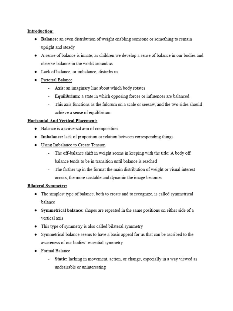 Chapter 5 - Balance - Rianna Alexis Mateo | PDF | Symmetry | Composition (Visual Arts)