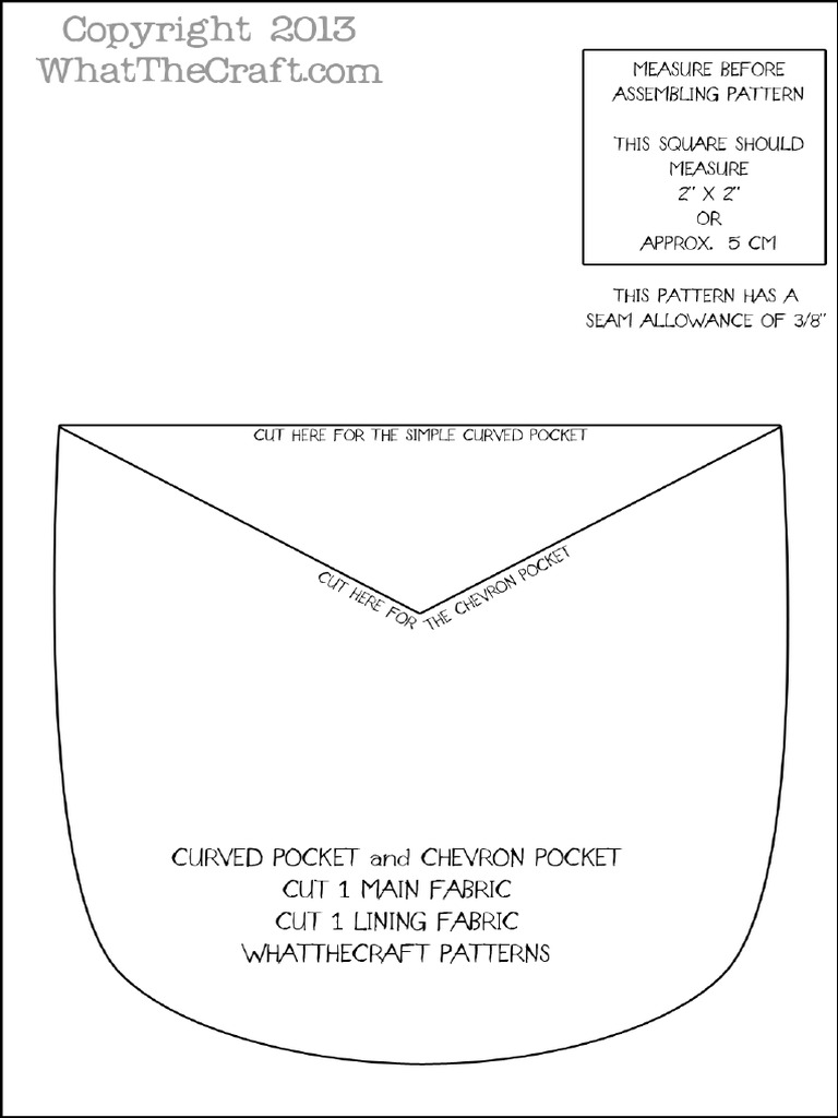 Chevron and Curved Pocket Pattern | PDF