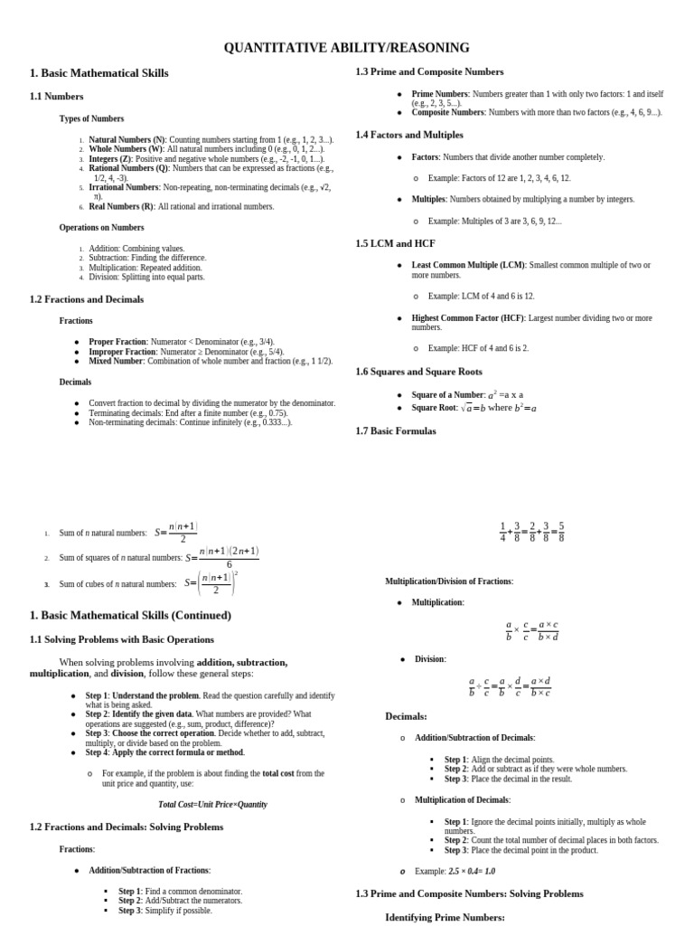 Basic Mathematical Skills | PDF | Numbers | Number Theory