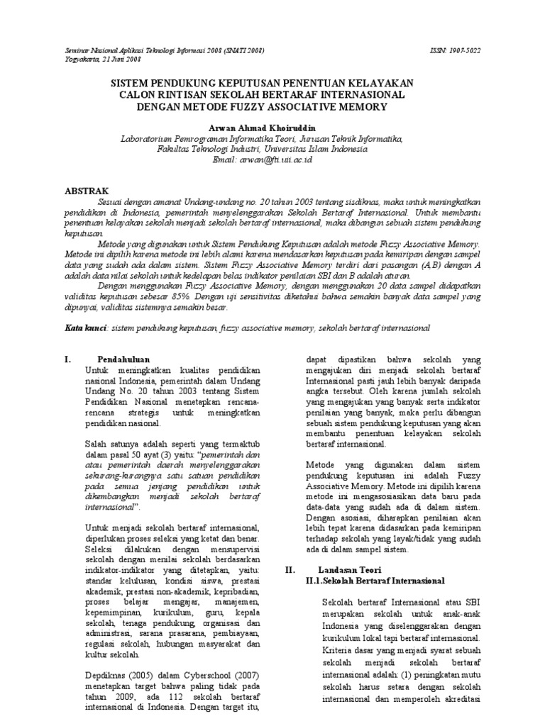 SPK Fuzzy Associative Memory | PDF | Bisnis