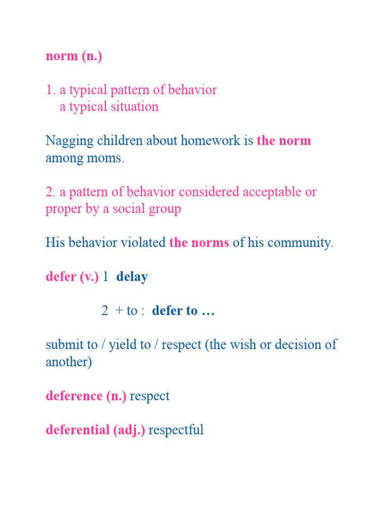 AP英文单词 - norm defer elated exultant emulate discrepancy preconception ...