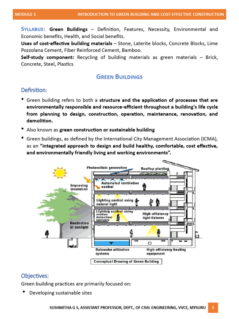 MODULE - 1 | PDF | Concrete | Green Building