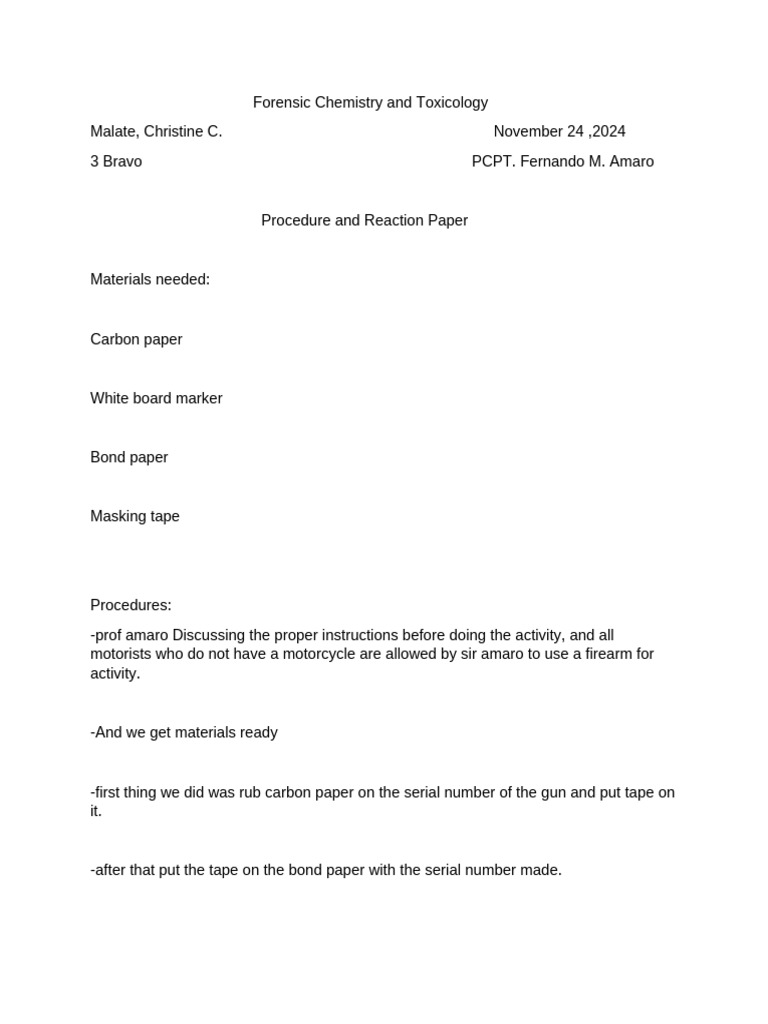 Forensic Chemistry and Toxicology (AutoRecovered) | PDF