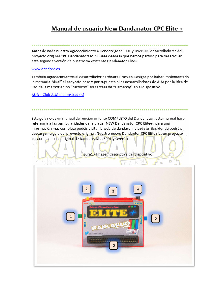 Manual New Dandanator CPC Elite+ | PDF | Memoria de sólo lectura | Arranque