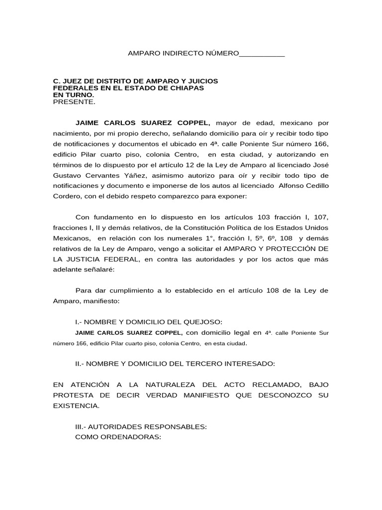 Amparo Indirecto Administrativo Aseguramiento Cuenta Bancaria Ministeriojf | PDF | Derecho ...