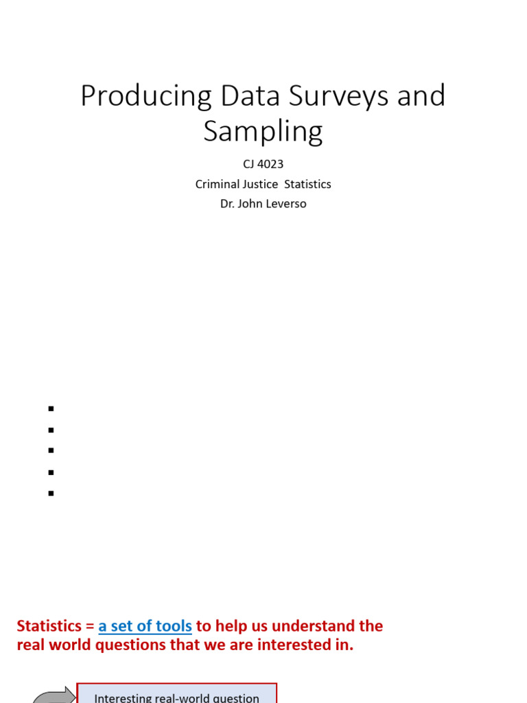 Producing Data Surveys and Sampling | PDF | Sampling (Statistics) | Level Of Measurement