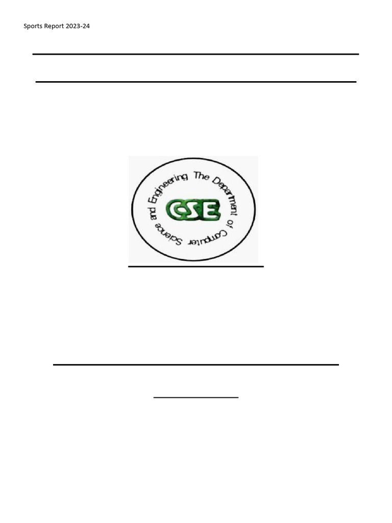 CSE SPORTS REPORT[1] | PDF | Team Sports | Olympic Sports