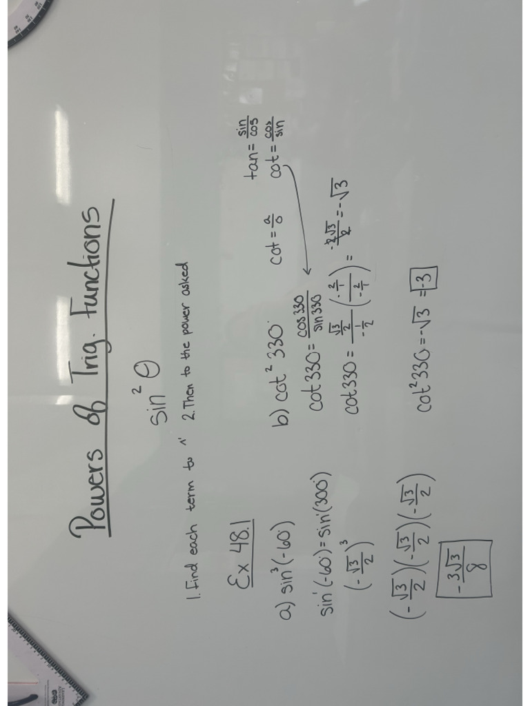 Adv. Math Powers of Trig. Functions | PDF