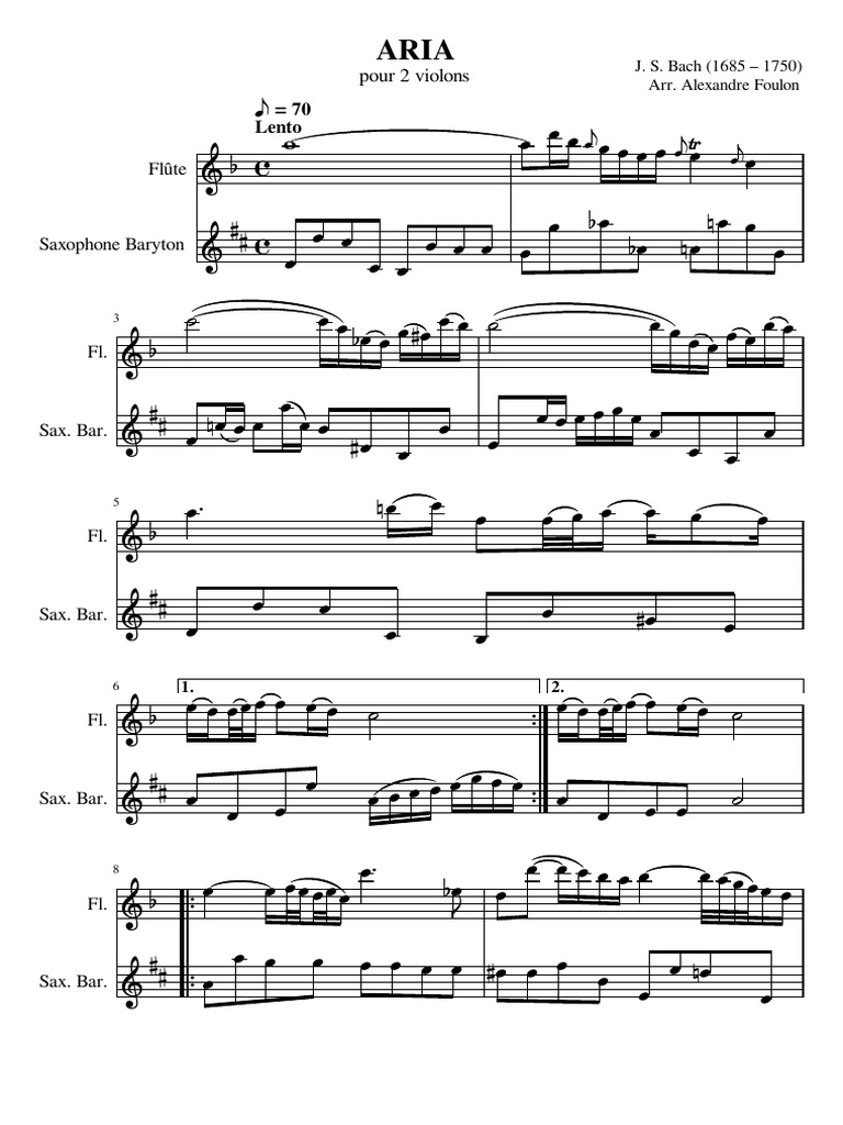 Aria_Bach_pour_2_violons | PDF
