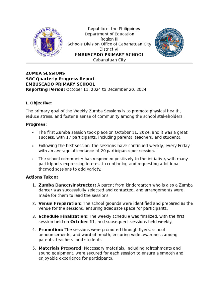 SGC QUARTERLY PROGRESS REPORTAND MINUTES OF THE MEETING (1) | PDF ...
