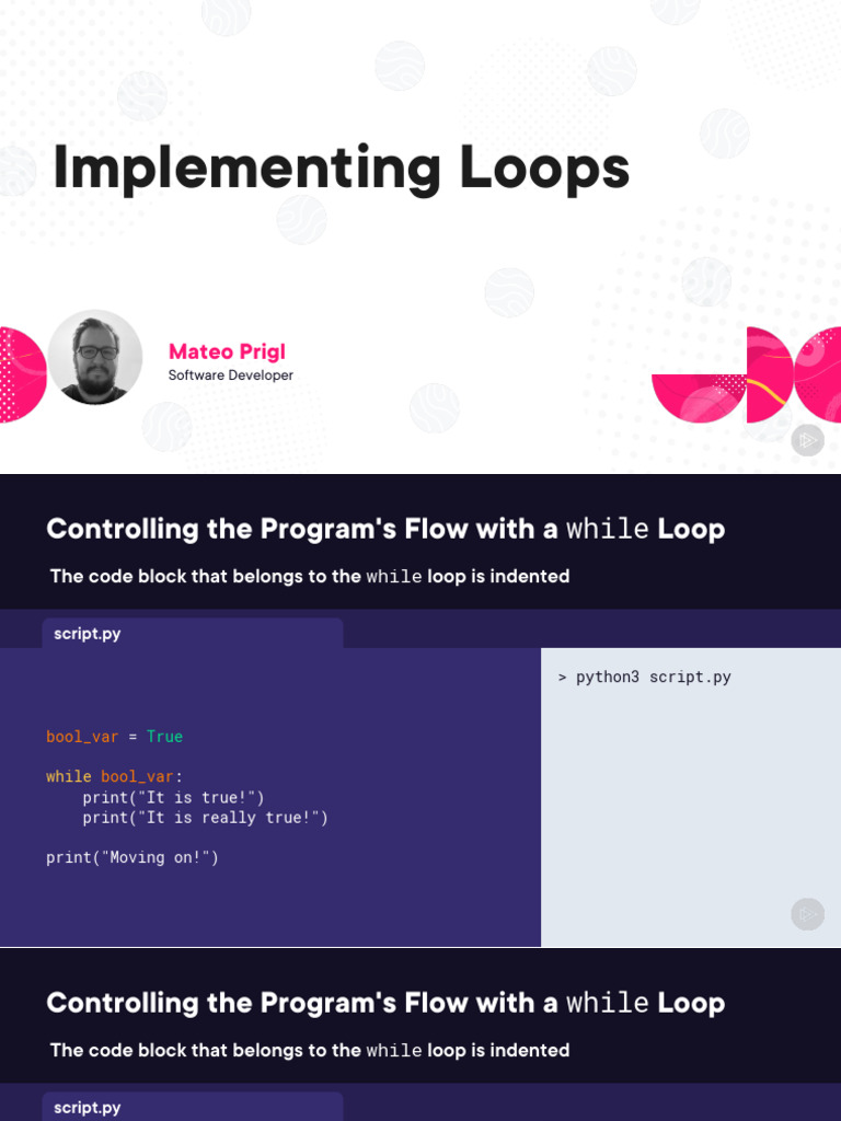 Implementing Loops Slides | PDF | Control Flow | Computer Programming