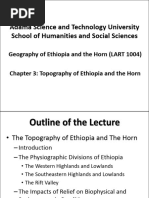 Freshman Geography Lecture 3 | PDF | Plateau | Ethiopia