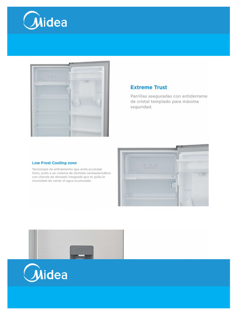 ficha tecnica refrigerador midea 7 pies | PDF