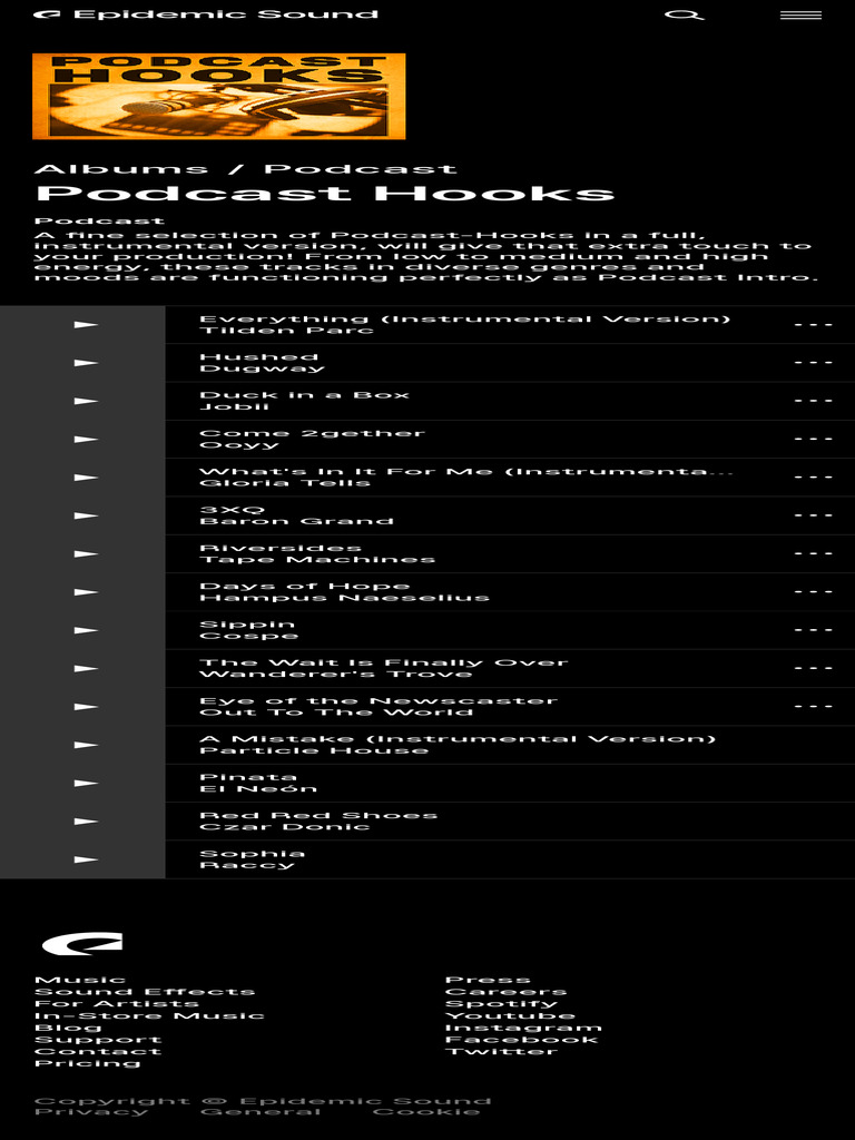 Podcast Hooks Epidemic Sound | PDF