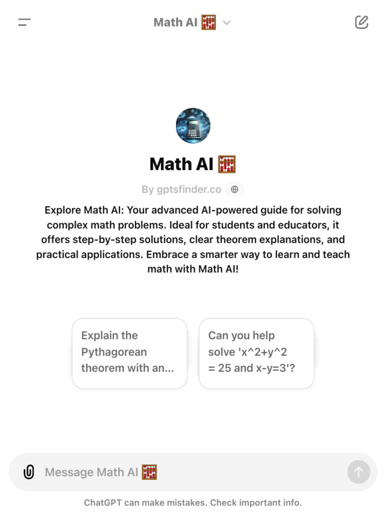 Chatgpt - Math Ai ? | PDF
