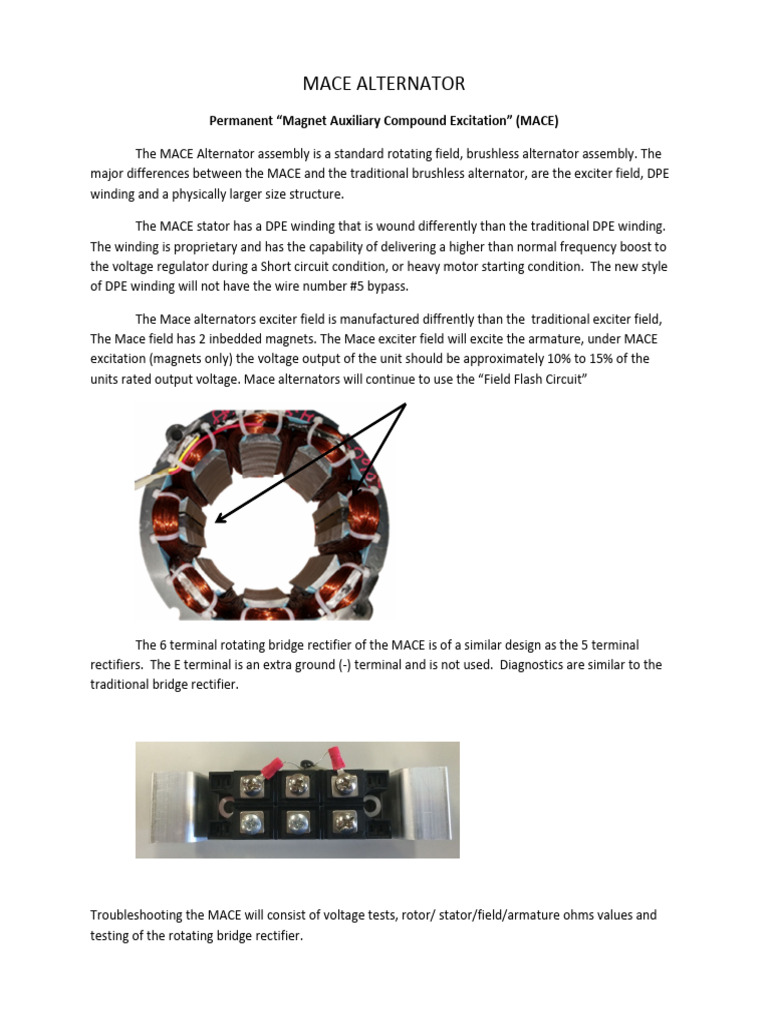 MACE Alternator Assemblies 2 | PDF
