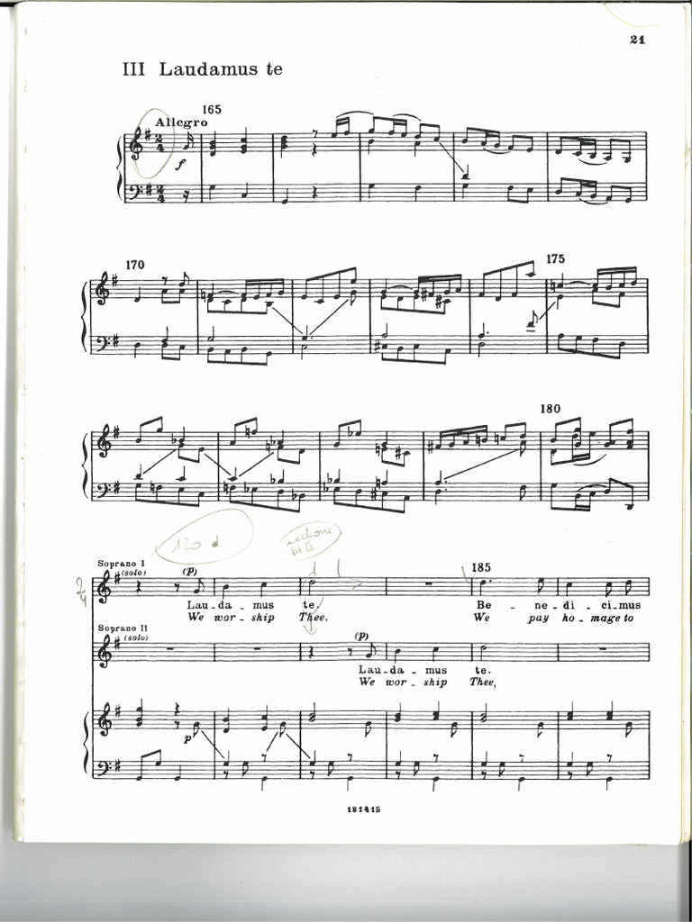 Laudamus Te (Gloria) | PDF