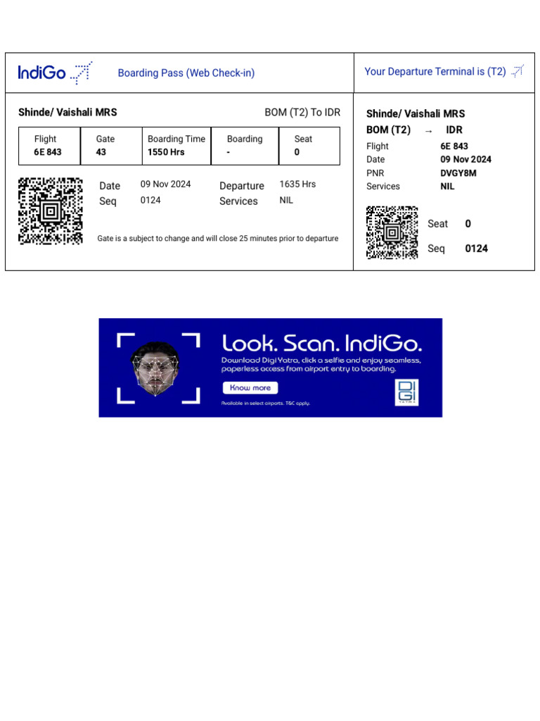 DVGY8M Vaishali Shinde Boarding Pass666 | PDF