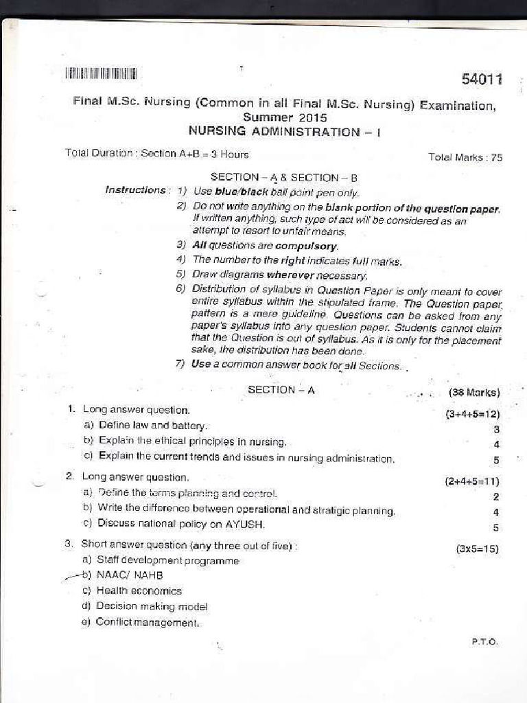 Nursing Administration i Compressed | PDF