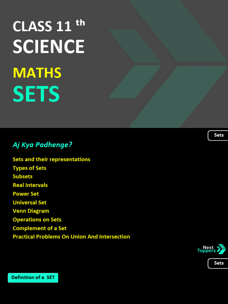 Class 11 Maths Sets | PDF | Set (Mathematics) | Numbers