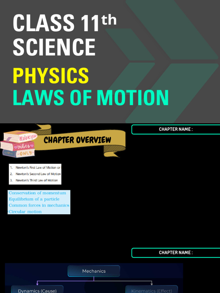 Laws of Motion Class 11th | PDF