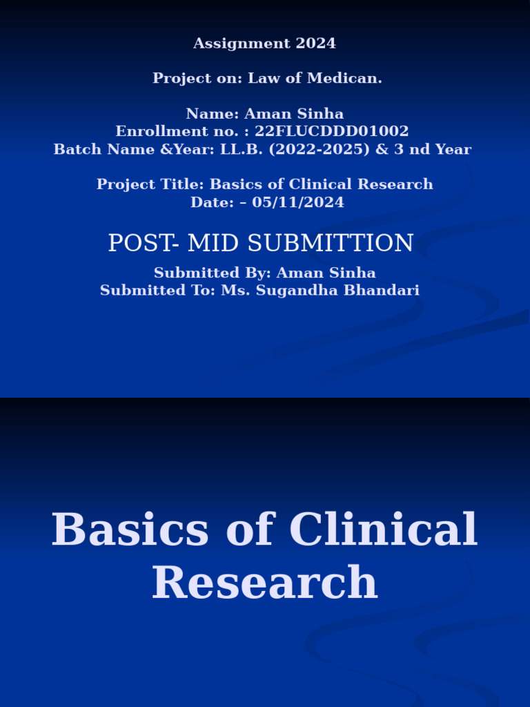 Basics Of Clinical Research Pdf Phases Of Clinical Research