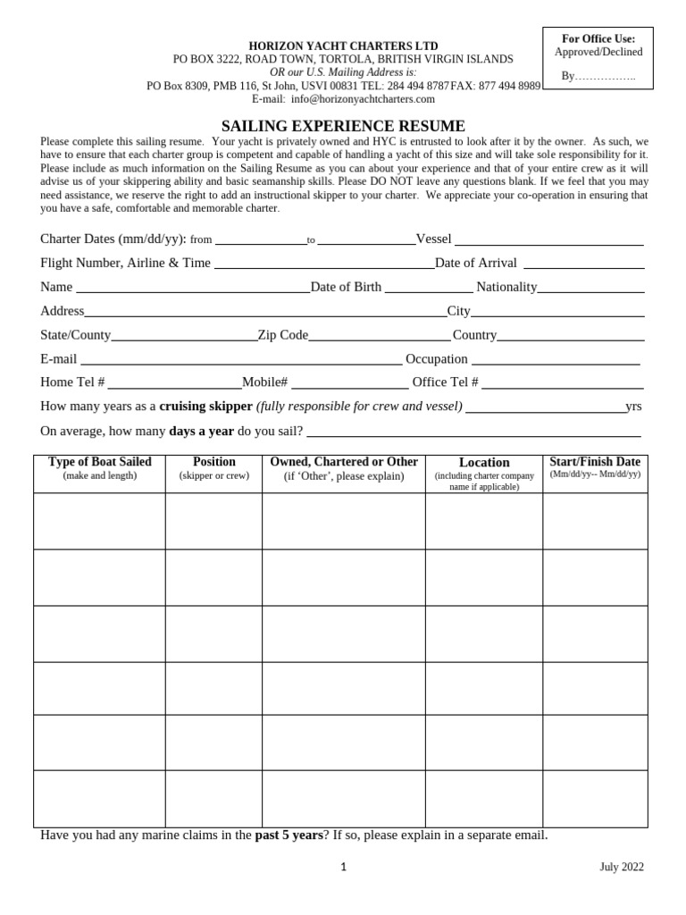 Sailing-Resume | PDF | Yacht | Water Transport