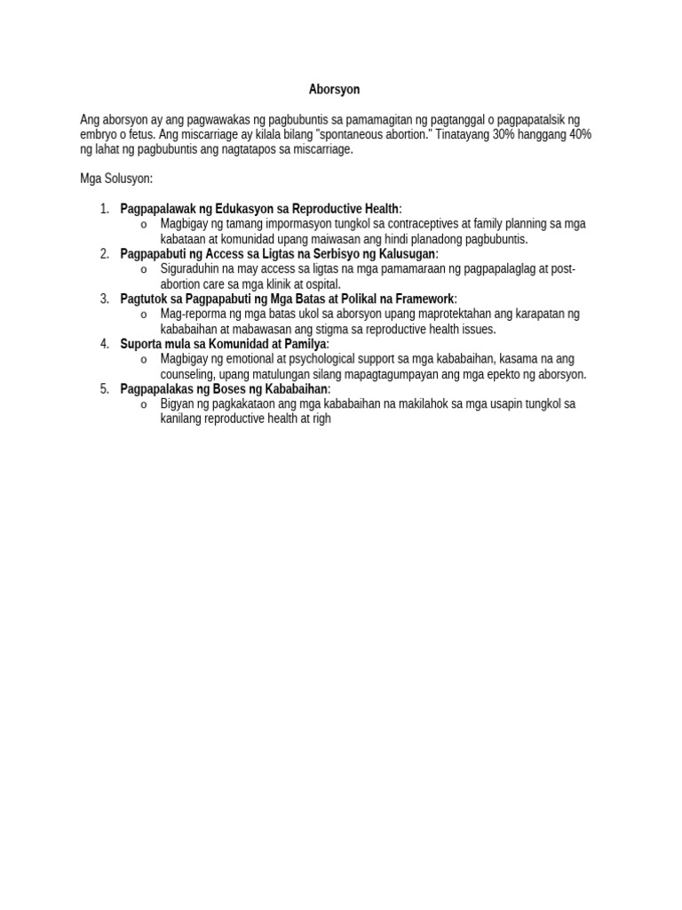 Aborsyon 2 | PDF