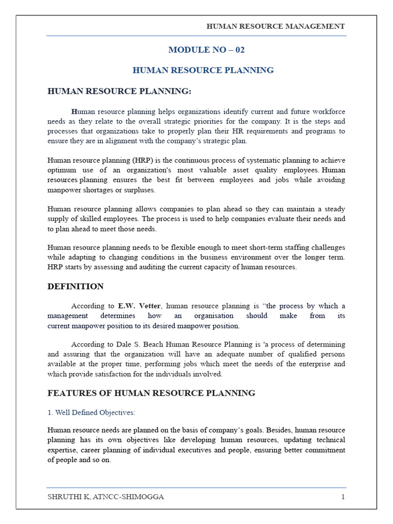 Hrm Unit 2 Notes | PDF | Human Resources | Recruitment