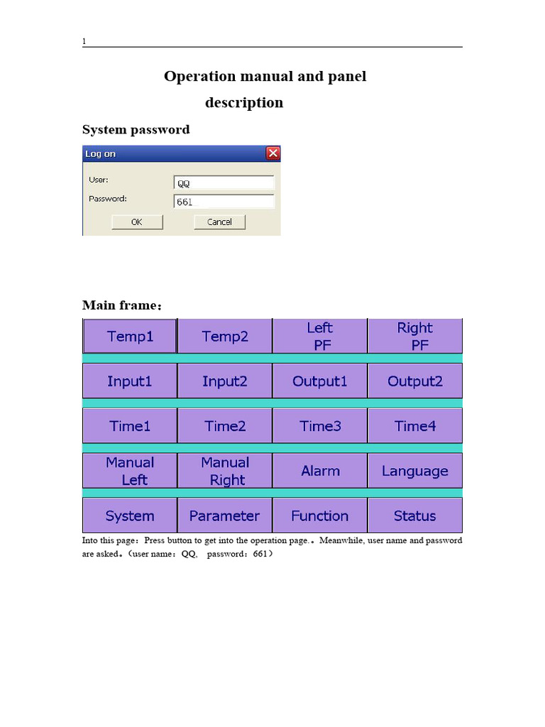 Operation Manual and Panel Description 1-2-5L-12L | PDF | Parameter ...