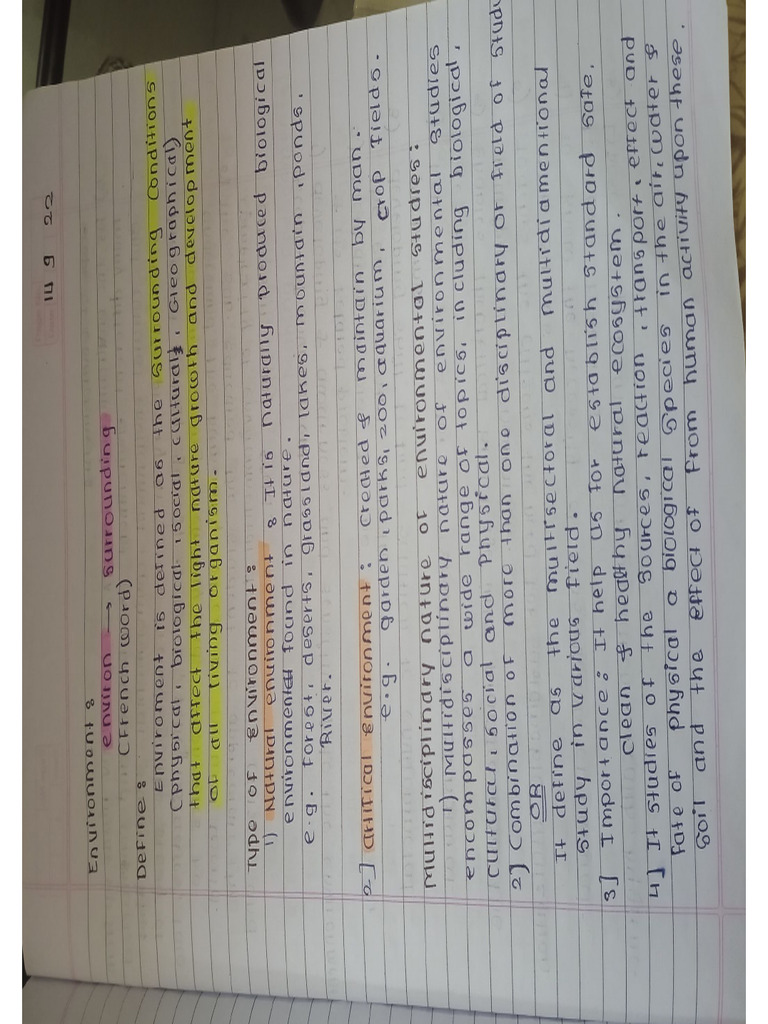 EVS Notes 1st Sem | PDF