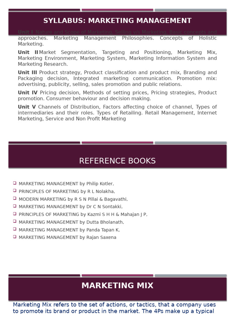 MM Marketing Mix | PDF | Marketing | Marketing Research