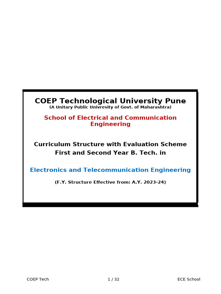 FY BTech NEP Compliant Syllabus ETC2024 25 | PDF | Bipolar Junction ...