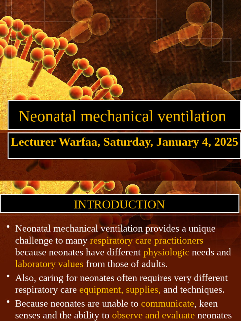 Neonatal Mechanical Ventilation 2 | PDF | Pulmonology | Medical Specialties
