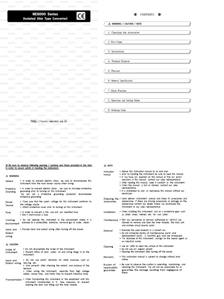 NE6000 Eng | PDF | Electrical Wiring | Power Supply