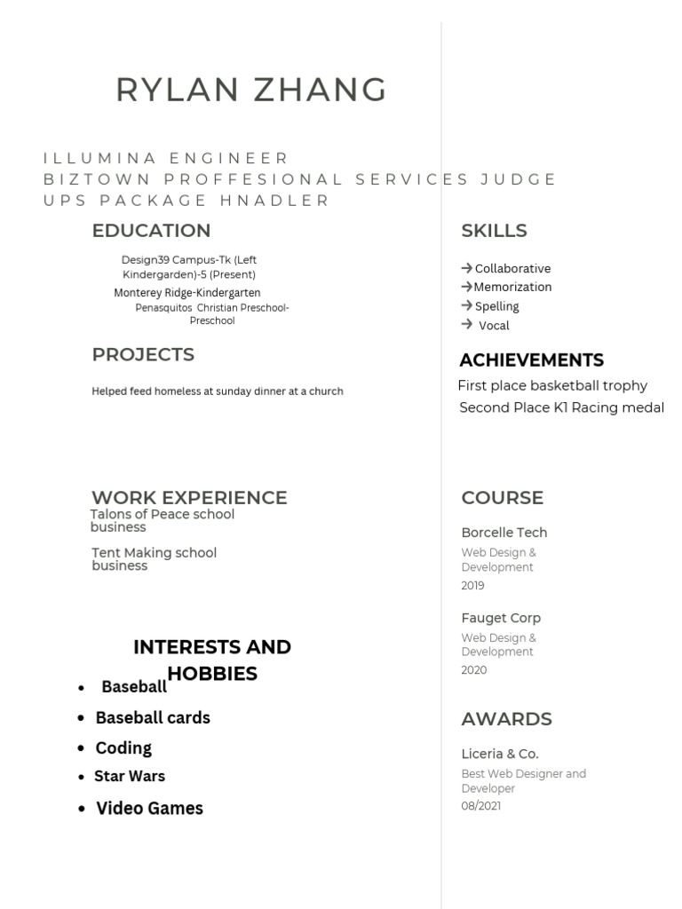 Resume-RYLAN ZHANG-3 | PDF