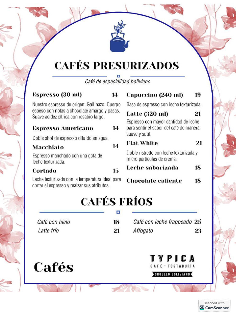 Menú Camellia | PDF