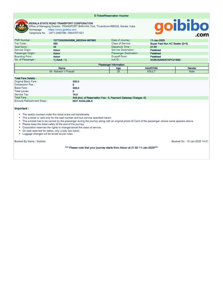 GOBUSAND57 AFC21 B92 Eticket | PDF | Fare | Transport