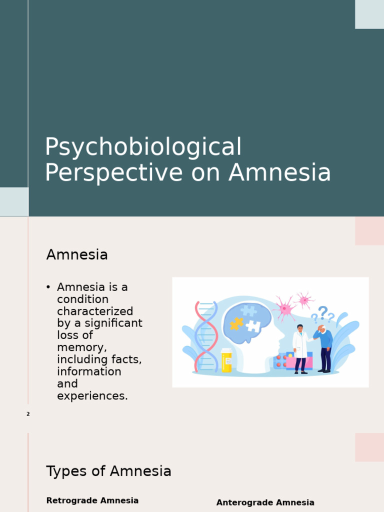 Psychobiology Presentation | PDF | Amnesia | Memory