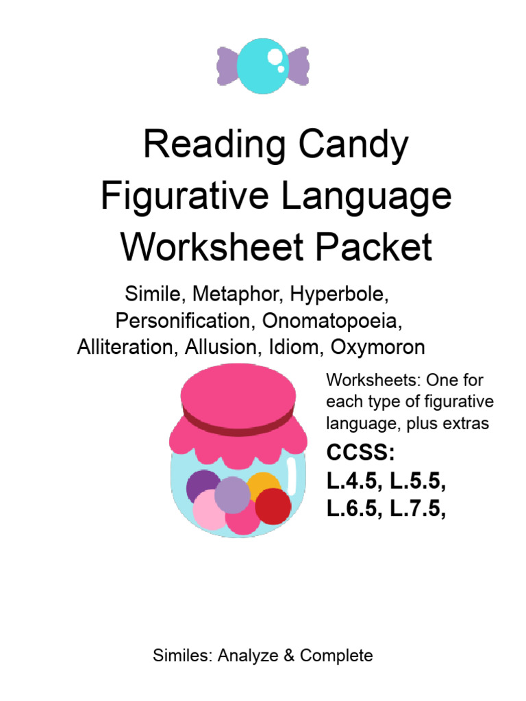 TPT Figurative Language Worksheets - Keys | PDF | Idiom