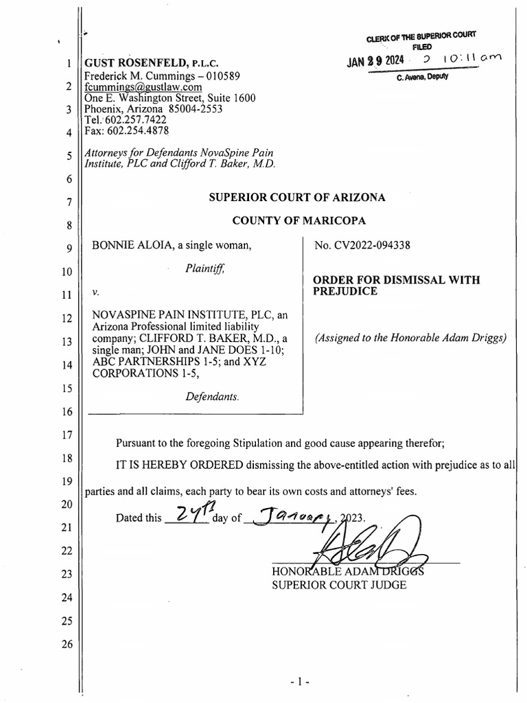 dismissal order | PDF