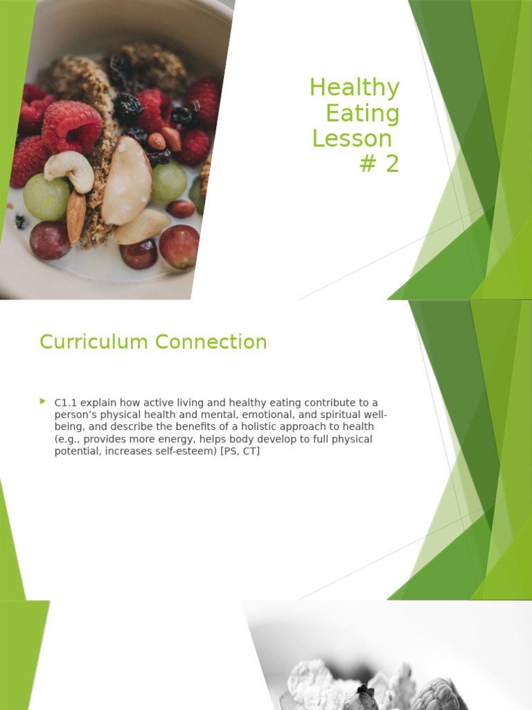 Healthy Eating Lesson 2 | PDF | Healthy Diet | Clinical Medicine