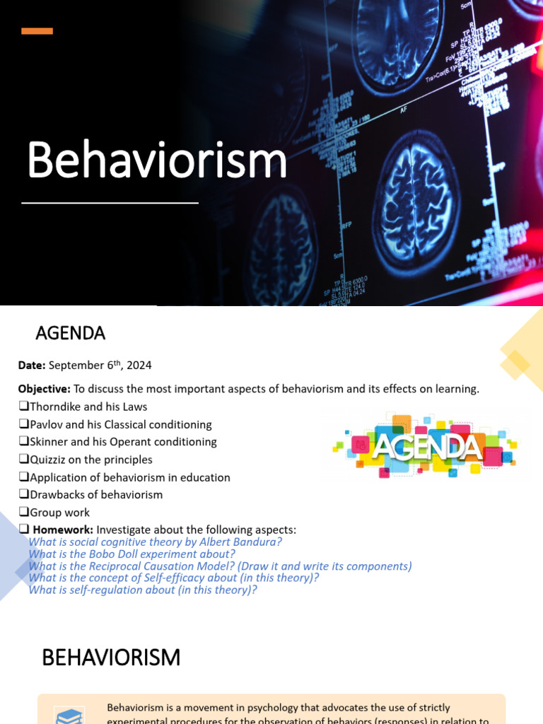 Behaviorism Presentation | PDF | Classical Conditioning | Behaviorism