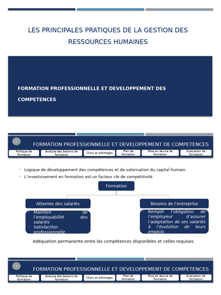 Formation Professionnelle Et Dã© Veloppement Des Compã© Tences | PDF | Gestion des ressources ...