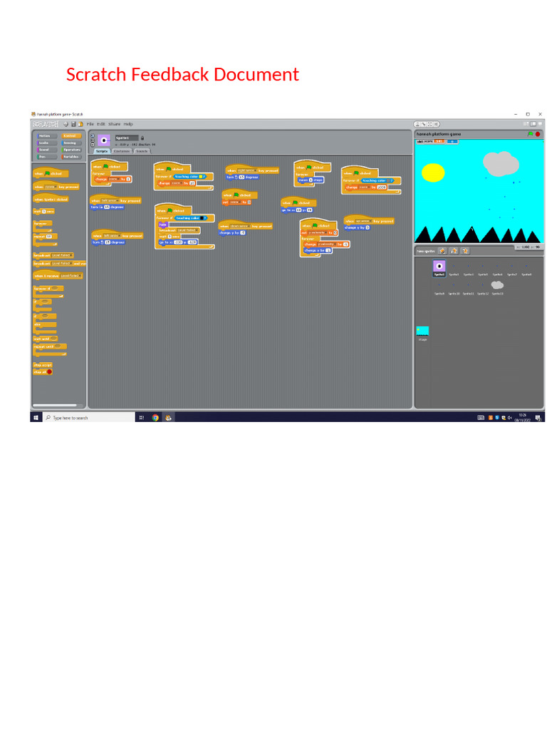 Scratch Feedback Document | PDF