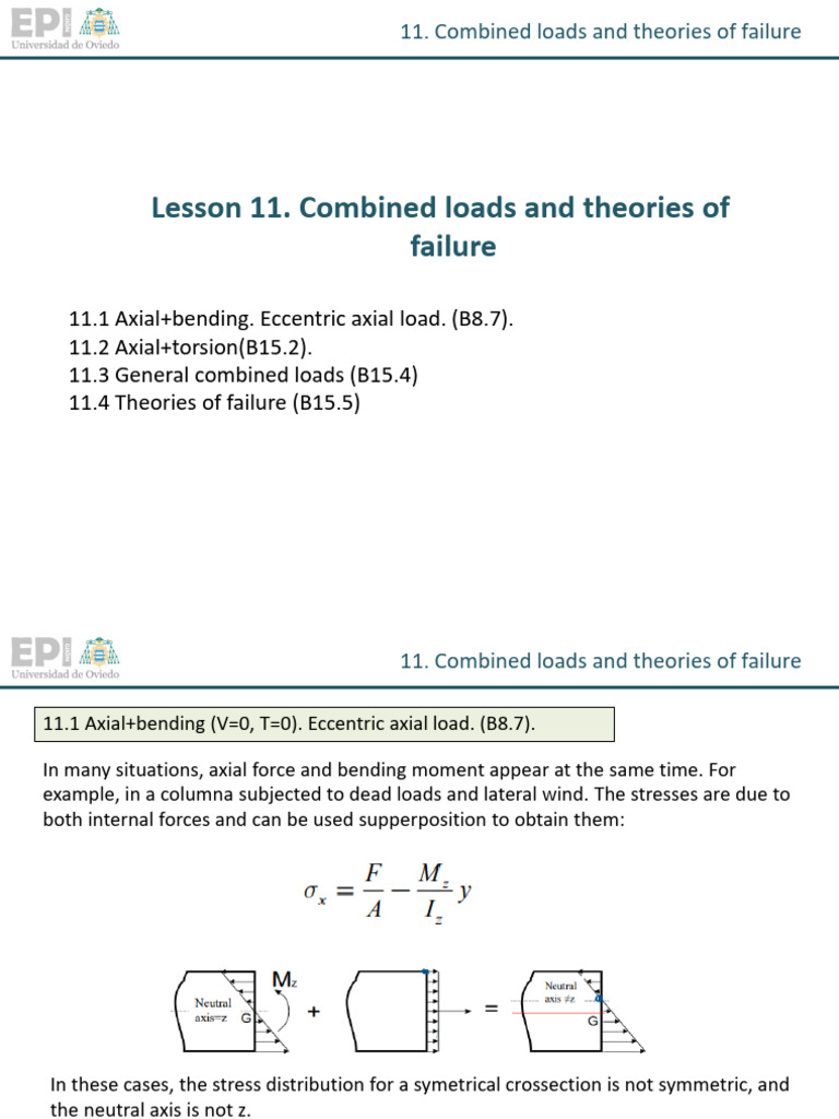 Combined Loads & Failure Theories | PDF | Stress (Mechanics) | Strength ...