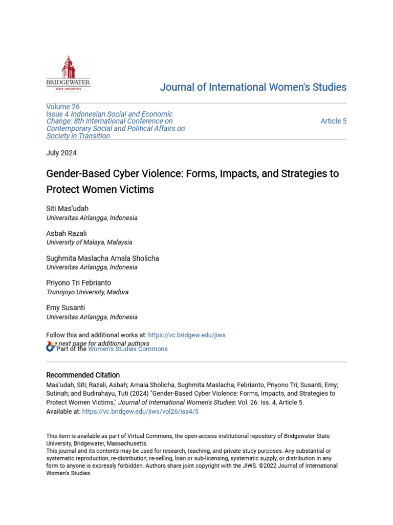Gender-Based Cyber Violence - Forms Impacts and Strategies To PR | PDF ...