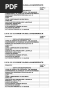 Check List Documentos para Contratación | PDF